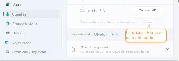 El problema frustrante: Windows 11 "Quitar PIN" está en gris - Rene.E ...